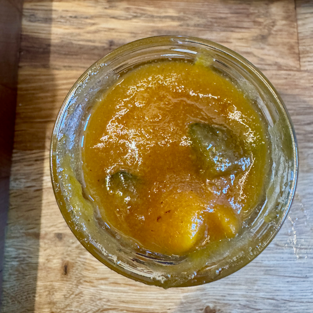 Persimmon with Candied Green Satsuma – Lemon Bird Preserves