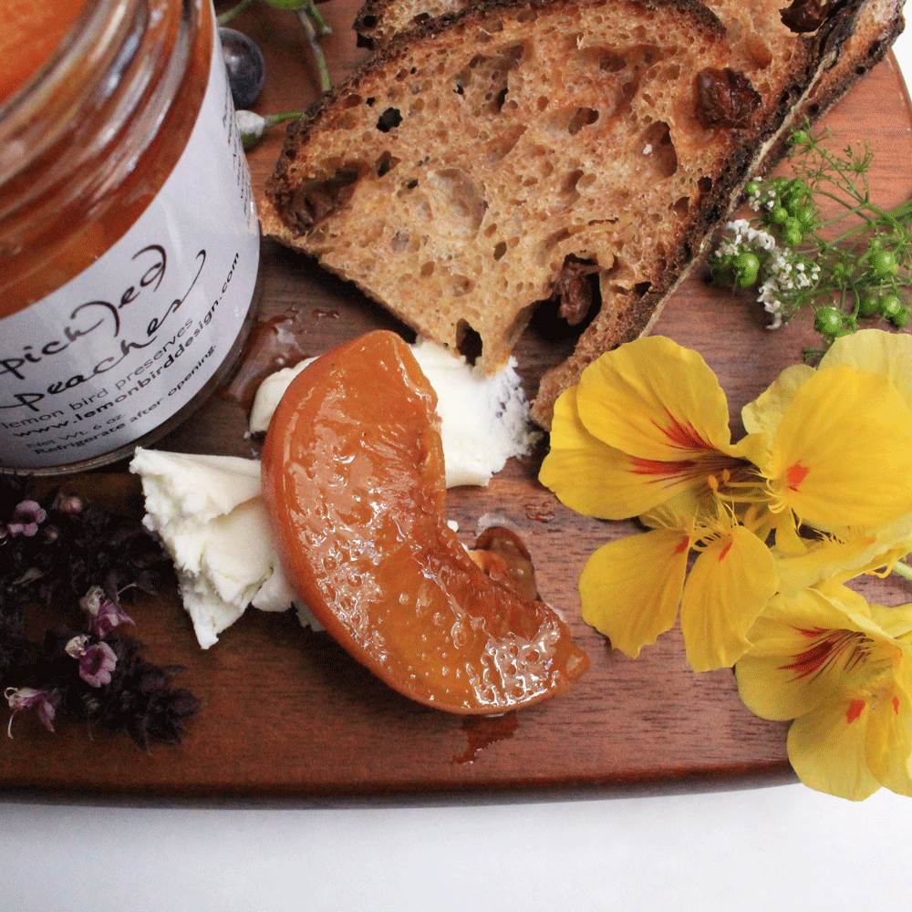 Pickled Peaches – Lemon Bird Preserves